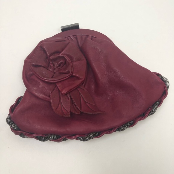Botkier | Bags | Botkier Black Rose Clutch In Cherry Lambskin | Poshmark